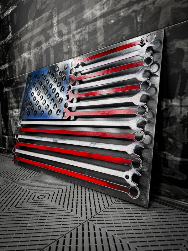 American Garage Metal Flag – Ironwood Garage