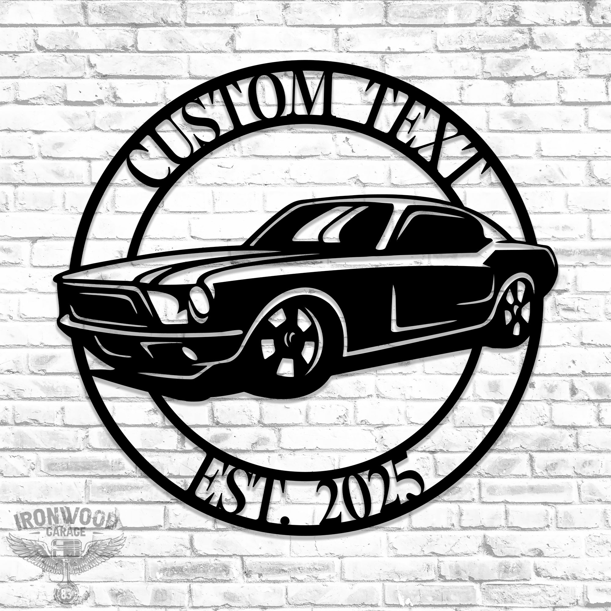 Mustang Sign – Ironwood Garage